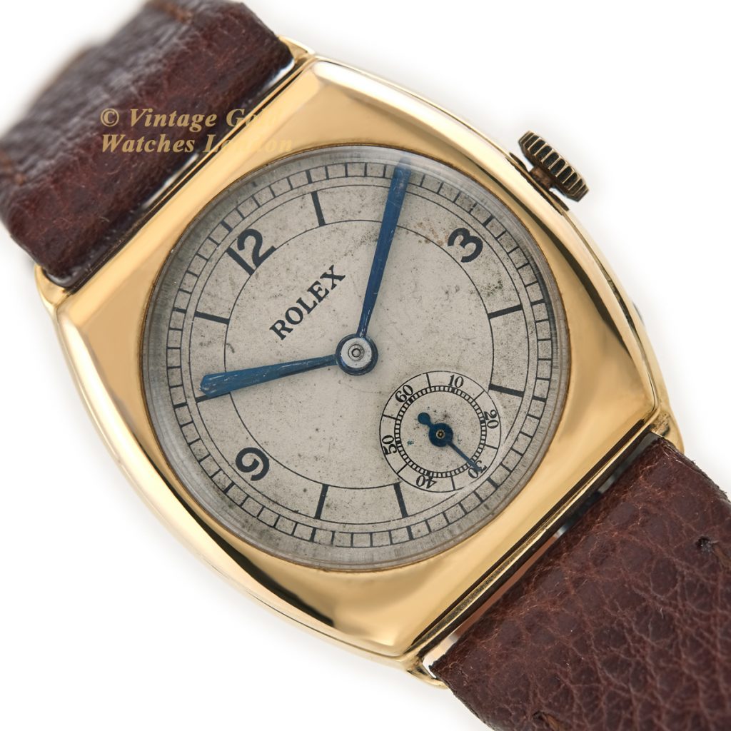 Rolex Rolco Tonneau 9ct c1930 | Vintage Gold Watches